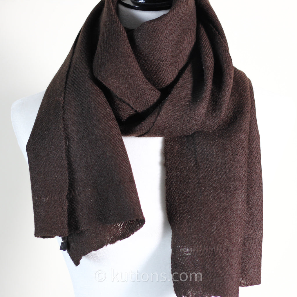 100% Ladakh Yak Wool Scarf - Handspun and Handwoven Yak Wool Wrap from ...